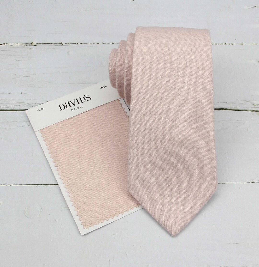 Light Pink Wool Ties - Matte Pastel Pink Tie Men & Kid Sizes, Davids ...