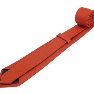 Sienna Wool Ties. Mens Sienna Tie. Paprika Colored Neckties for Men and ...