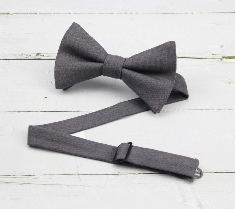 Dark Gray Wool Ties - Charcoal Grey Pewter Tie Mens & Kids Size, Davids ...