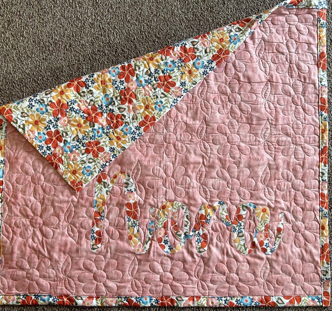 Baby Quilt, Appliquéd Name Quilt, Heirloom Quilt, Namesake Quilt ...