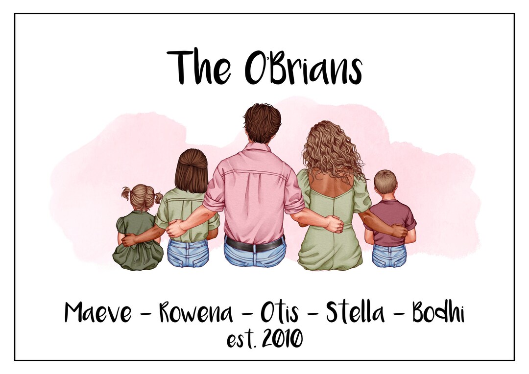 Custom Family Digital Downloadable Print, Custom Gift, Wall Art - Etsy