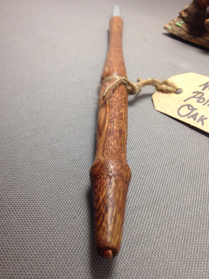 Wood Magic Wand No. 205 Point D'argent Oak Wizard Scepter - Etsy