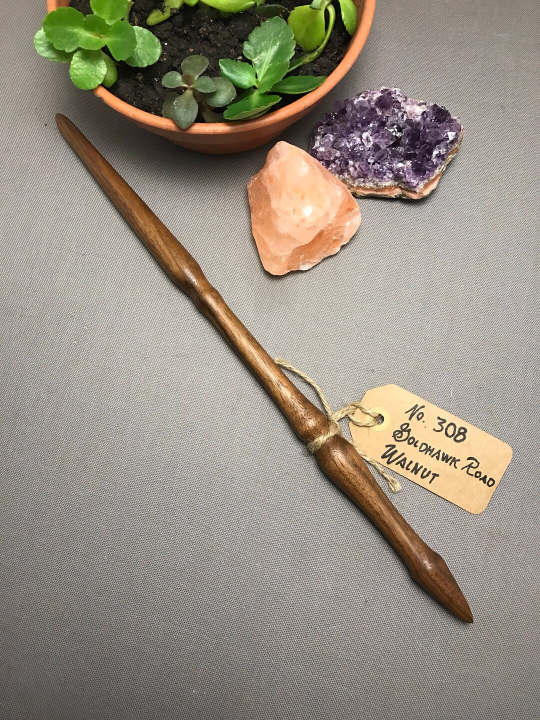 No. 308 Goldhawk Road Walnut Magic Wand HP Wiccan Witchcraft Druid ...