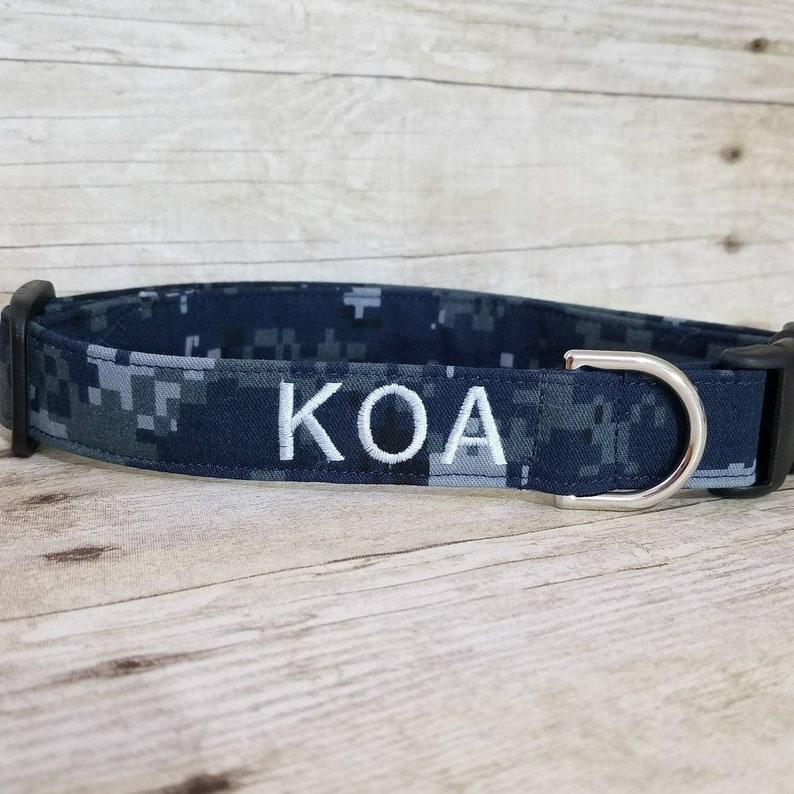 US Navy Dog Collar - Military Dog Collar- Patriotic - Blue - Puppy ...