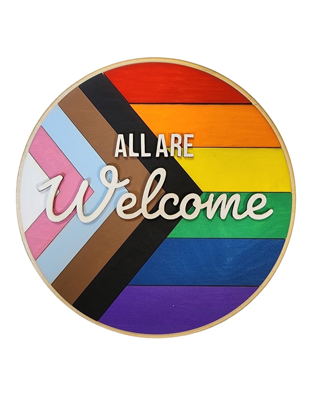 DIY All Are Welcome Door Hanger Paint Party Kit Pride Month, LGBTQIA ...
