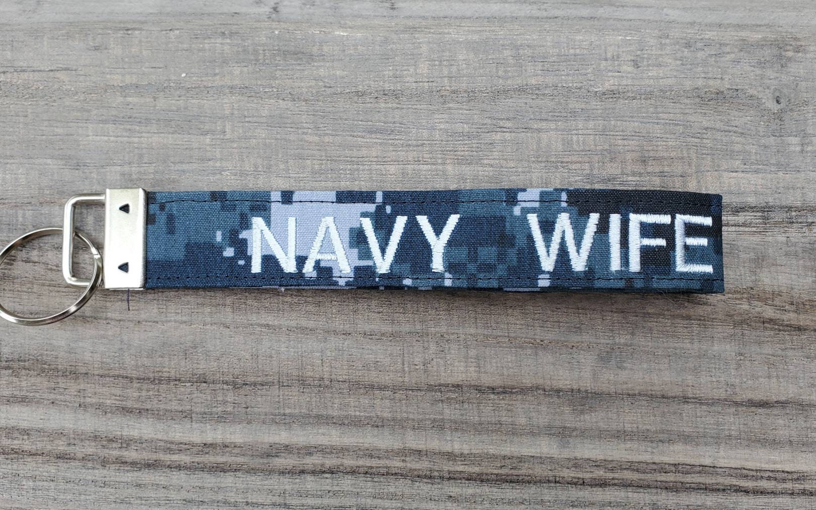 US Navy Blue Digital Camo Keychain Personalized/monogram Key Fob - Etsy