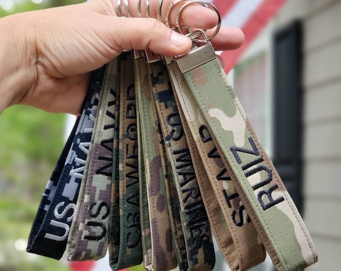 Military Keychain, Personalized Military Gift, ROTC, JROTC, Monogram ...
