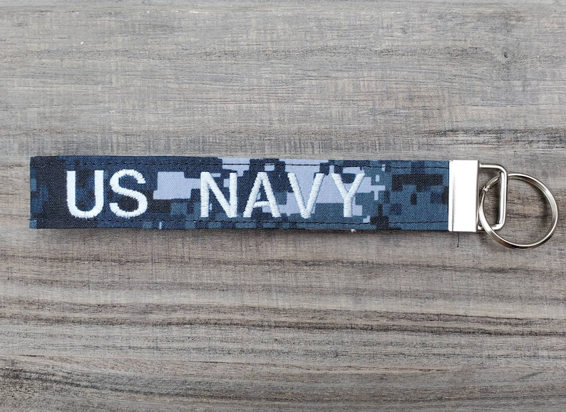 US Navy Blue Digital Camo Keychain Personalized/monogram Key Fob - Etsy