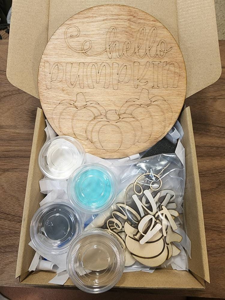 DIY Pumpkin Paint Kit Paint Party Kit Fall Halloween - Etsy