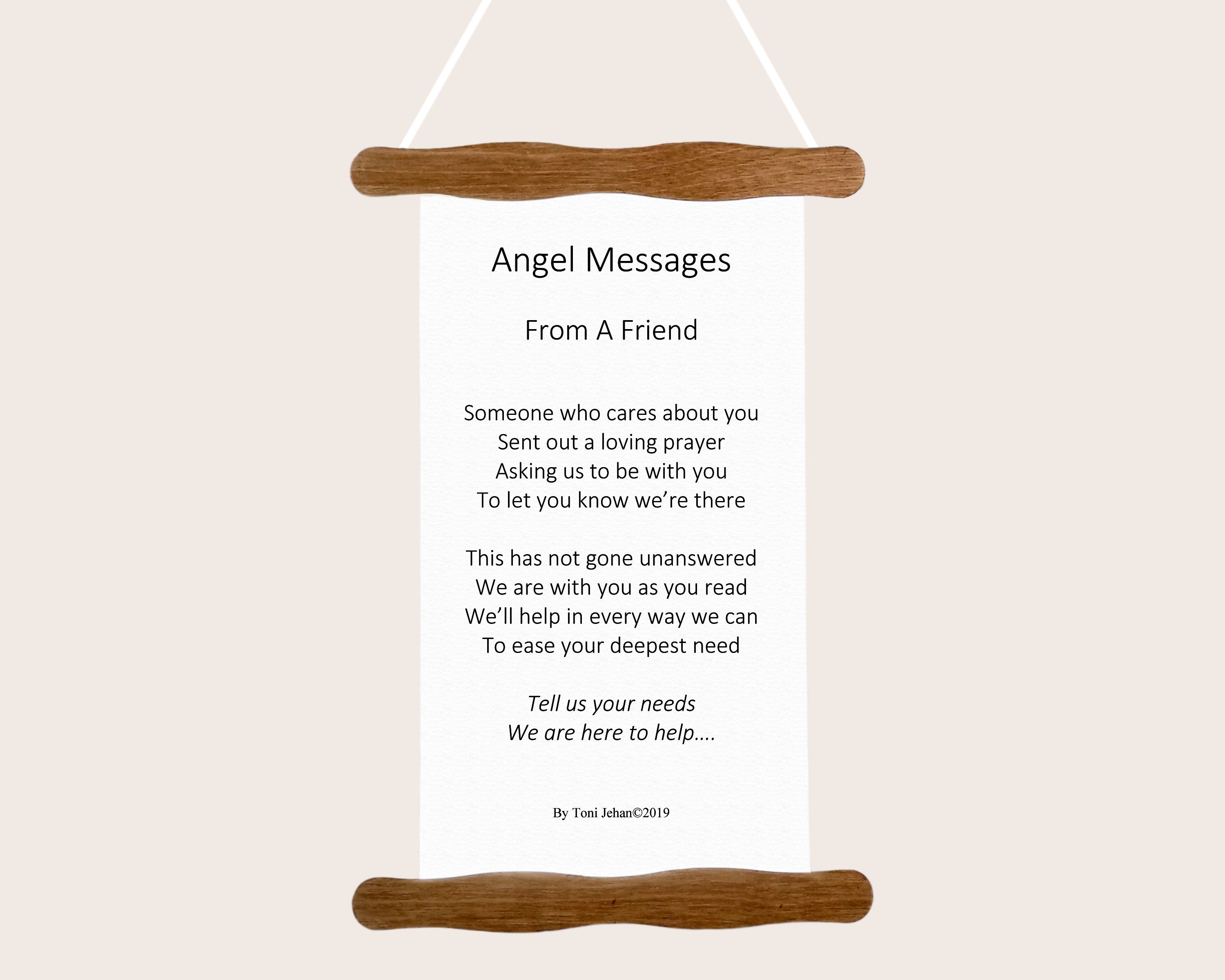 Angel Messages From A Friend Poem Poetry Angels Angel | Etsy