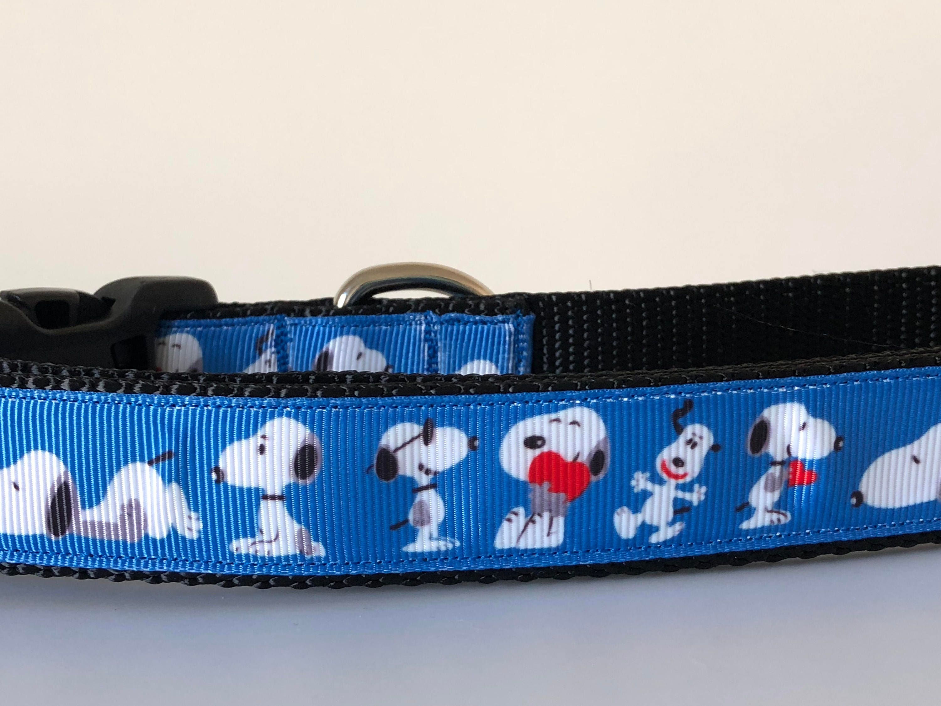 Blue Snoopy 1 inch Dog Collar | Etsy