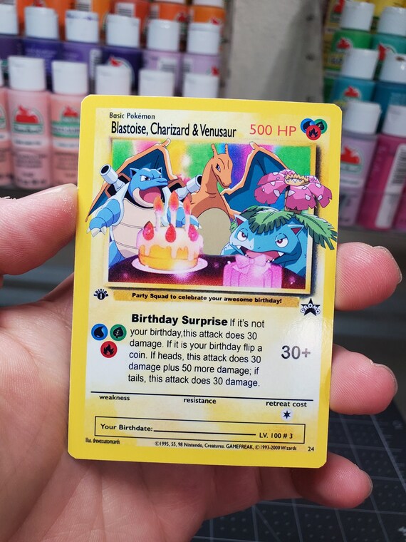 Final Kanto Starter Forms Birthday Cards - Etsy Canada