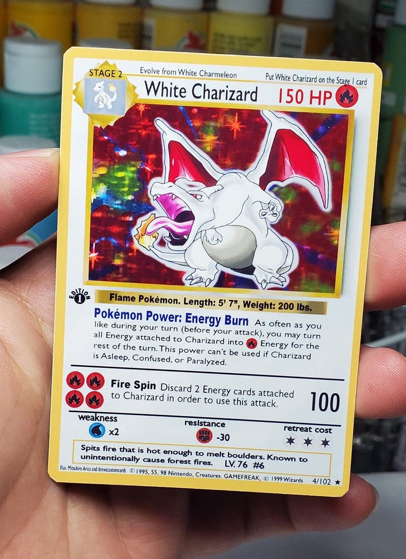 White Charizard - Etsy