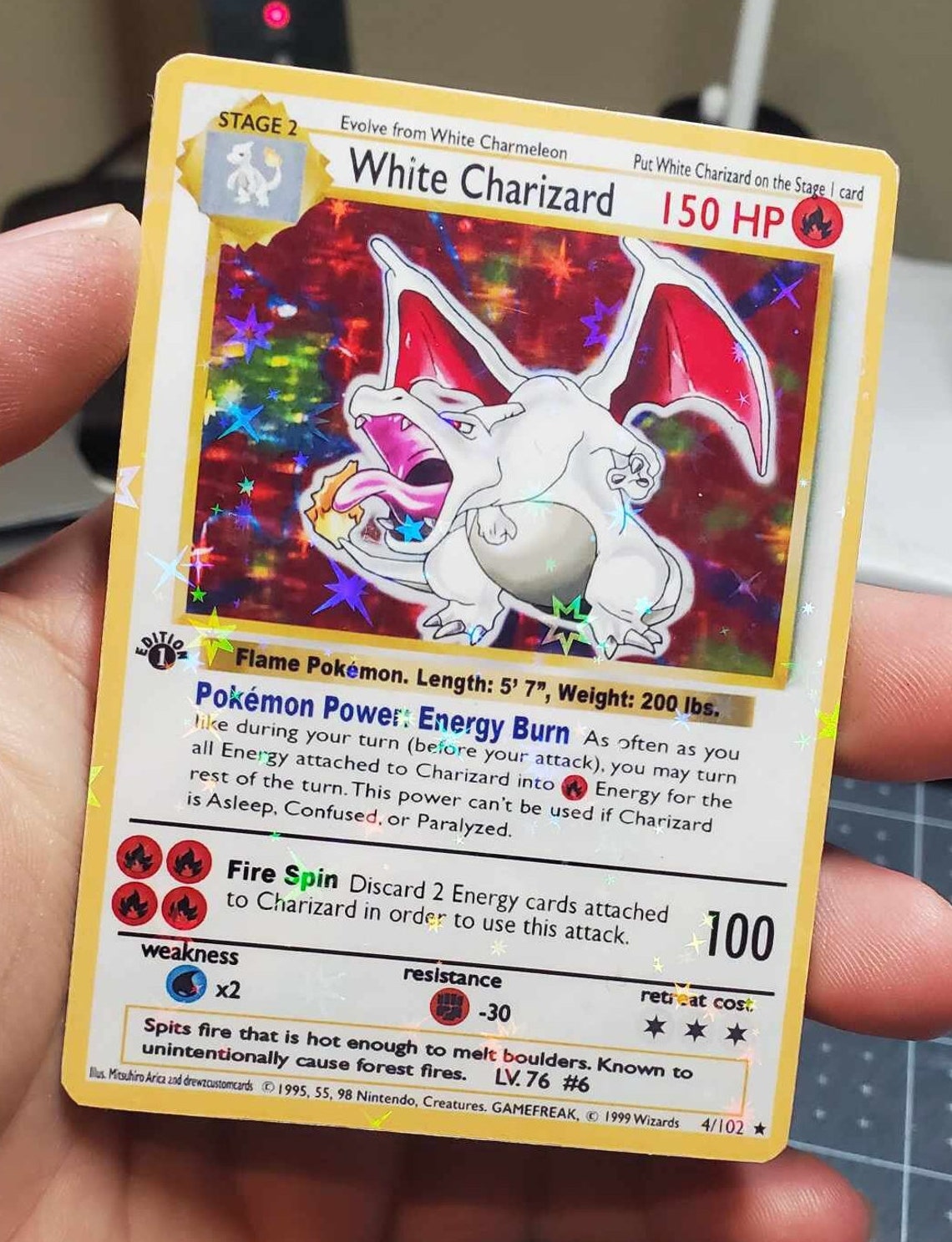White Charizard - Etsy