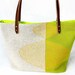 Chartreuse, Gold & Beige Handwoven Tote Bag. Cotton and Other Fibers ...