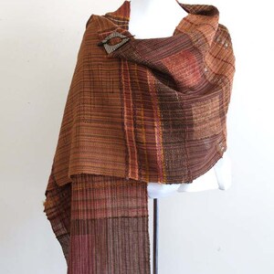 Handwoven Brown Wrap. Cotton in Many Shades of Brown Orange - Etsy