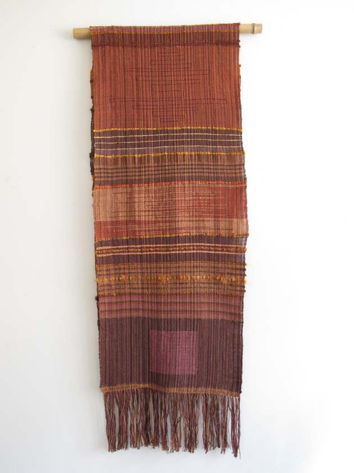 Handwoven Brown Wrap. Cotton in Many Shades of Brown Orange - Etsy