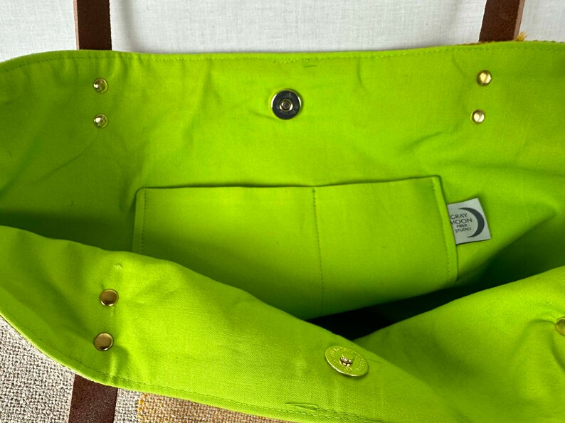 Chartreuse, Gold & Beige Handwoven Tote Bag. Cotton and Other Fibers ...