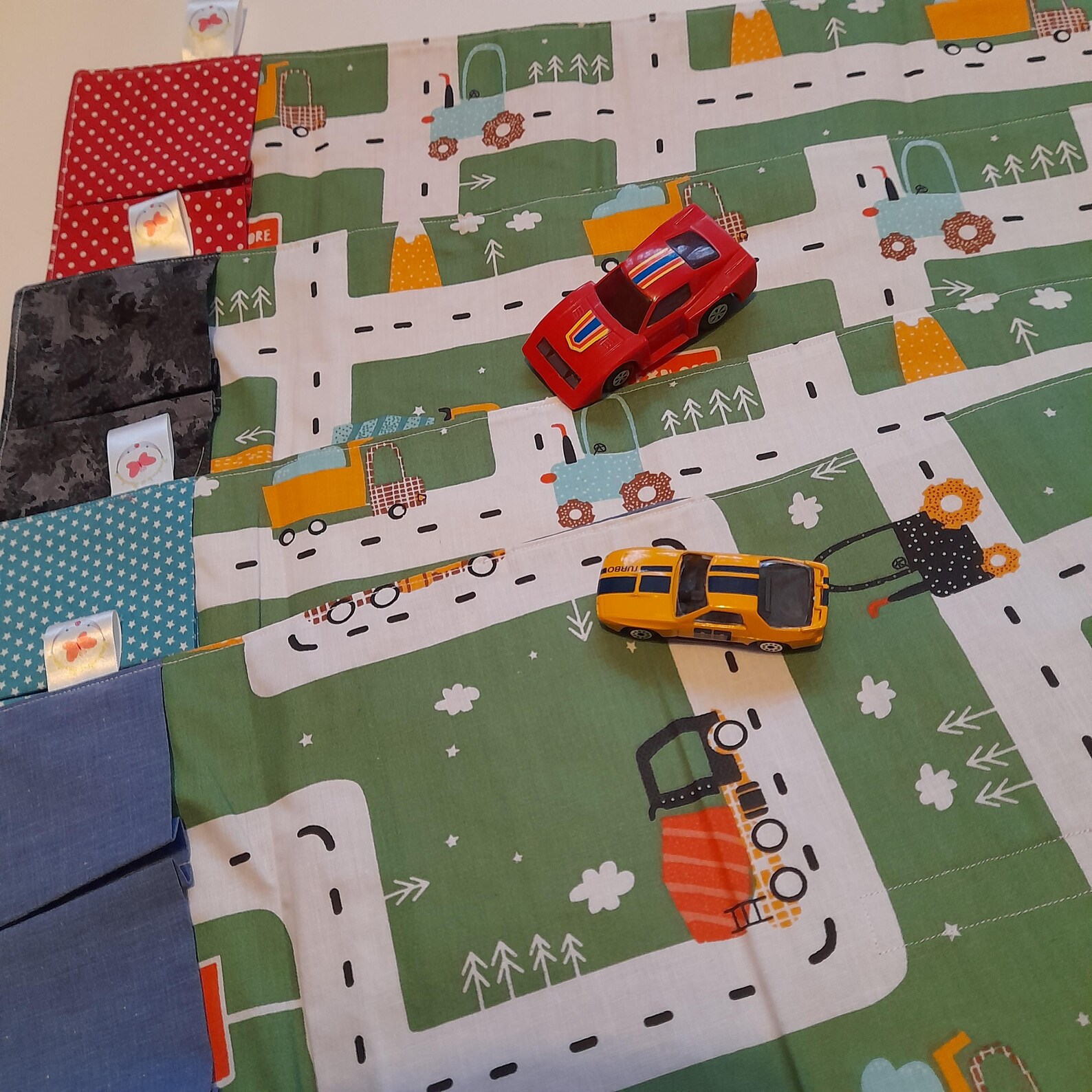 City Play Mat, Fold up Travel Mat, Travel Toy, Travel Game, Travel Car ...