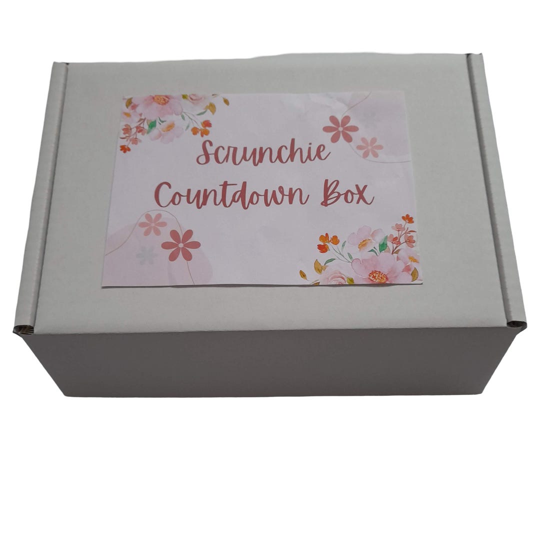 Scrunchie Countdown Box, Scrunchie Birthday Box, Scrunchie Advent ...