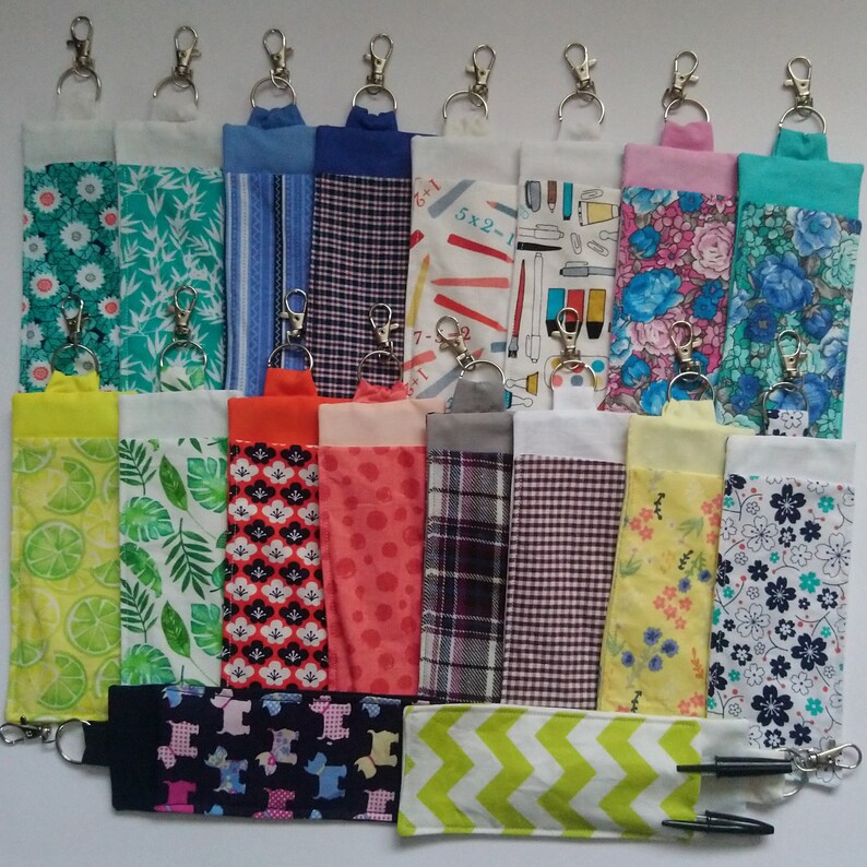 Clip on Pen Holder, Lanyard Fabric Pen Holder, Pen Pouch, Bag Clip on ...