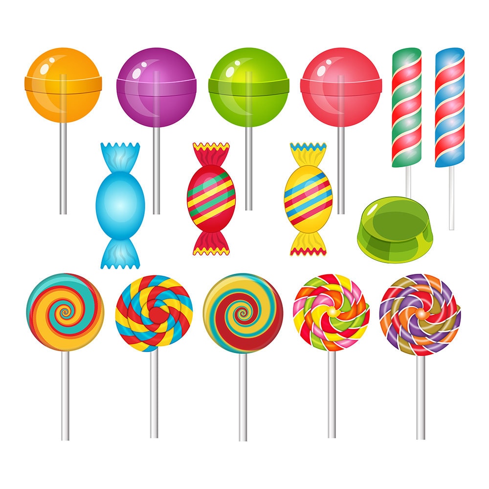 Sweets Clipart, Lollipop Clipart, Candy Clipart, Jelly Clipart, Sweet ...