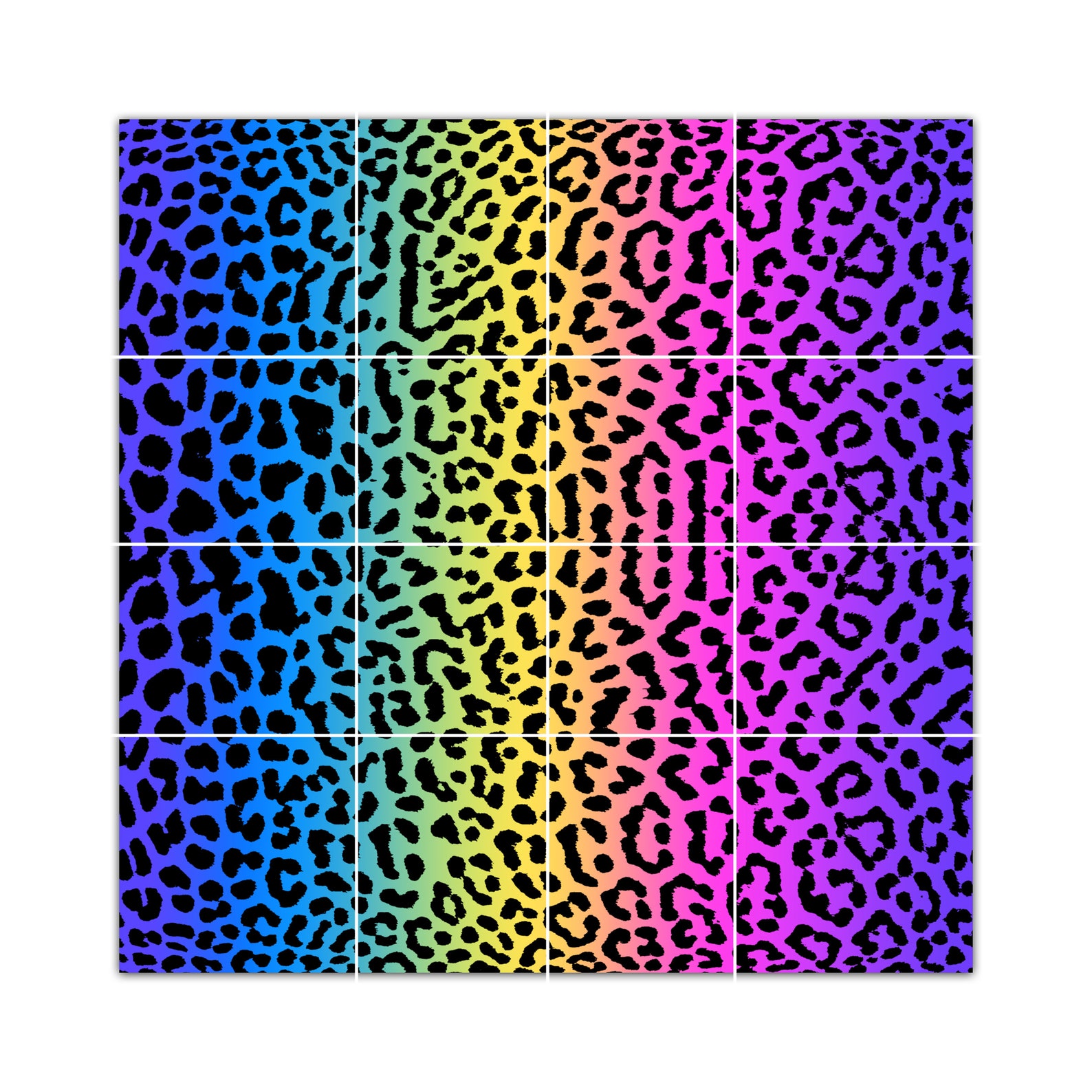 Multicolor Leopard Digital Paper, Leopard PNG SVG, Leopard Print ...