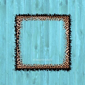Leopard Print Frame PNG Sublimation Designs, Cheetah Splash Border ...