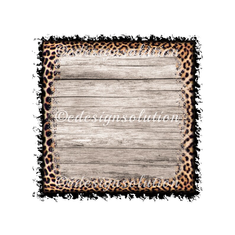 Wood Background Leopard Border Frame PNG Backsplash Png - Etsy