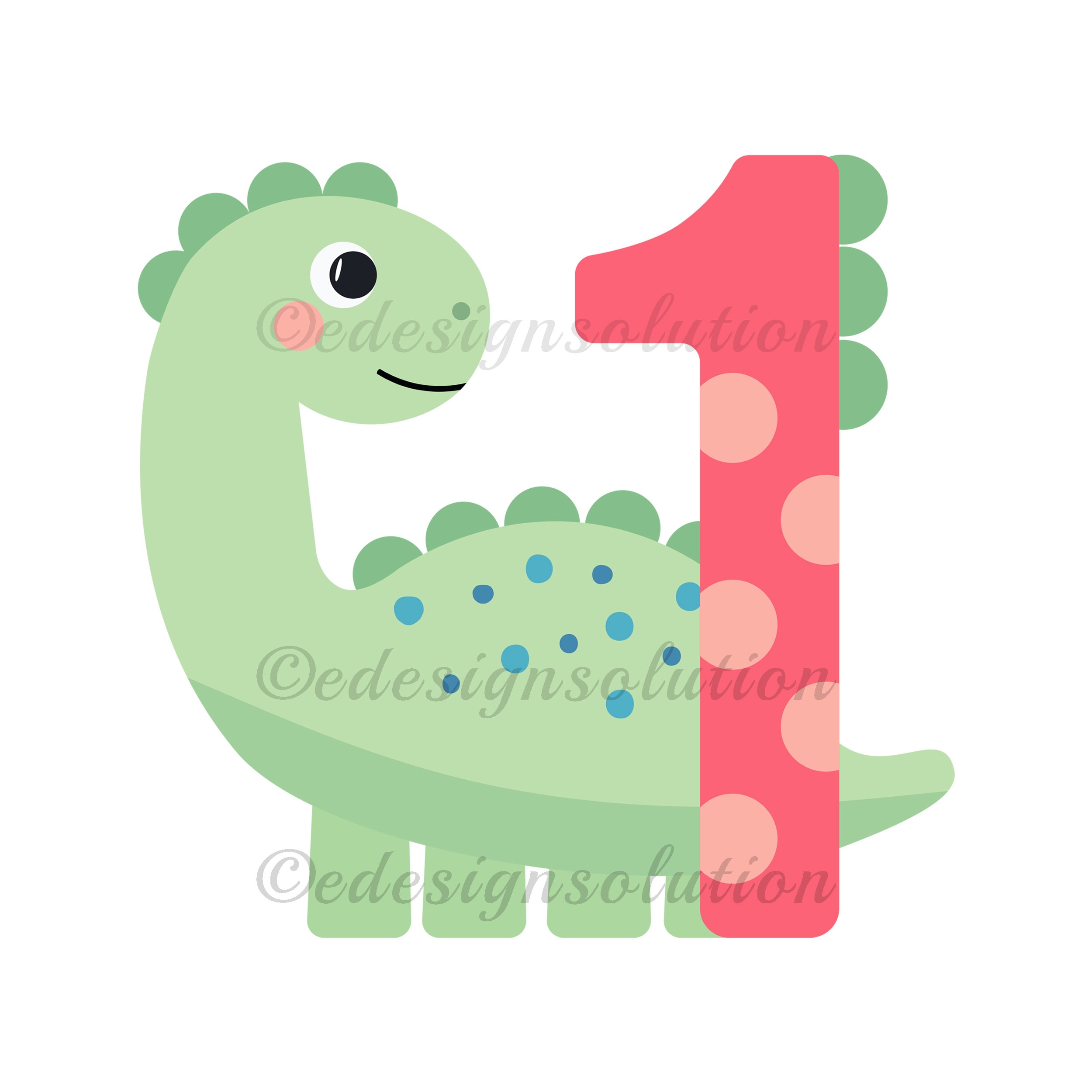 Dinosaurs Birthday Numbers PNG SVG, Dinosaur One Year Png, Number One ...