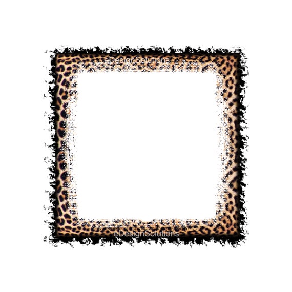 Leopard Print Frame PNG Sublimation Designs Cheetah Splash - Etsy