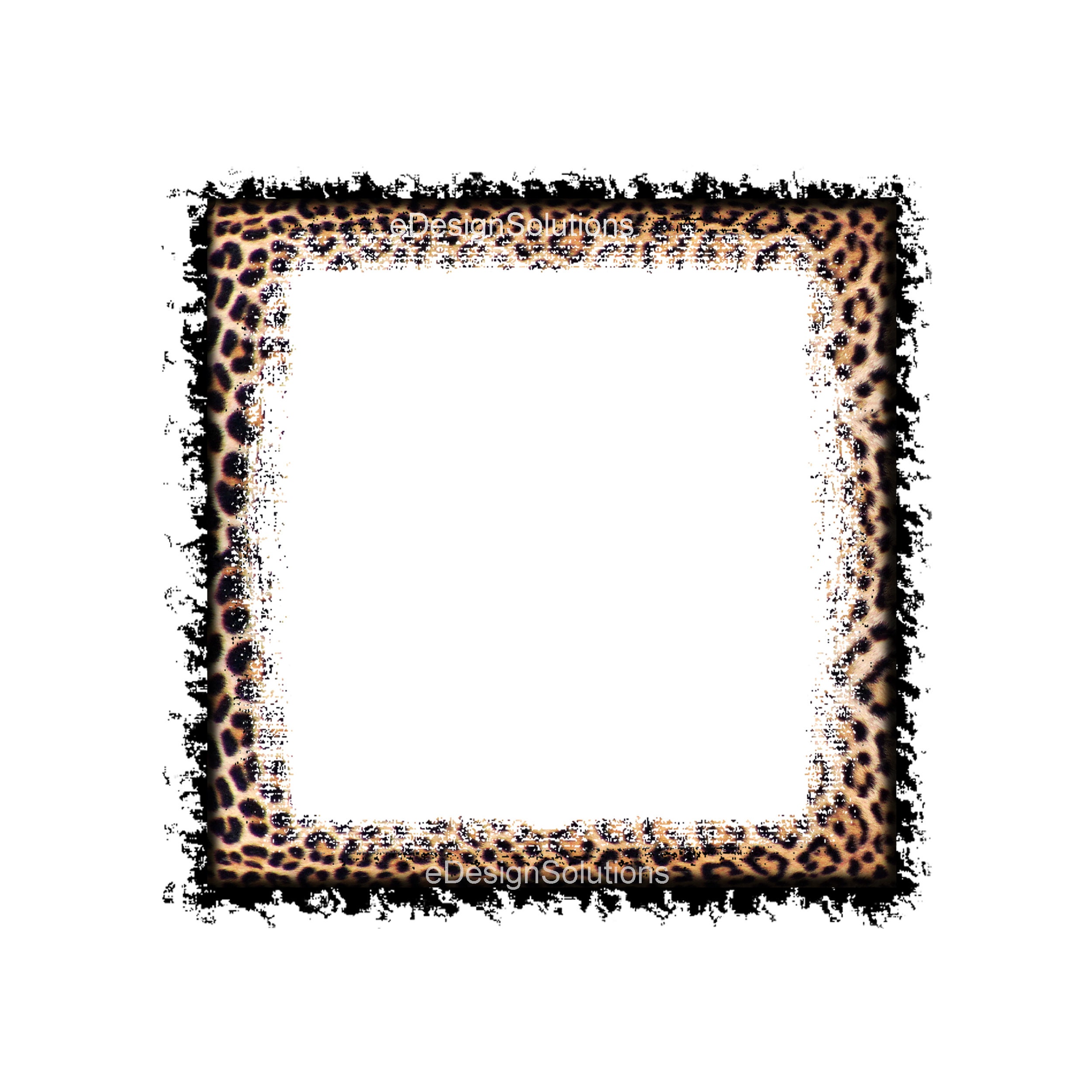 Leopard Print Frame PNG Sublimation Designs, Cheetah Splash Border ...