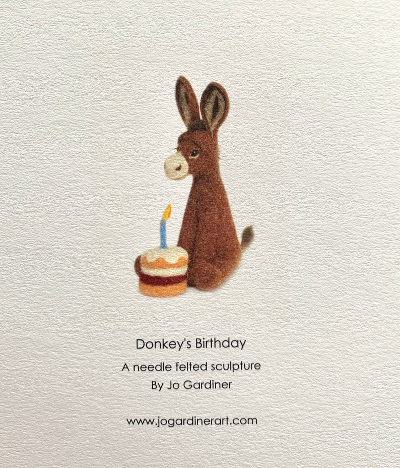 Donkey Birthday Card Blank Birthdays Greetings Birthday | Etsy