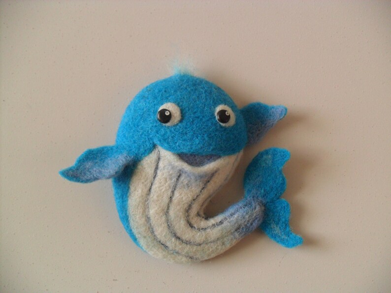 Needle Felted Whale Blue Whale Kawaii Whale Wool Felted Whale - Etsy