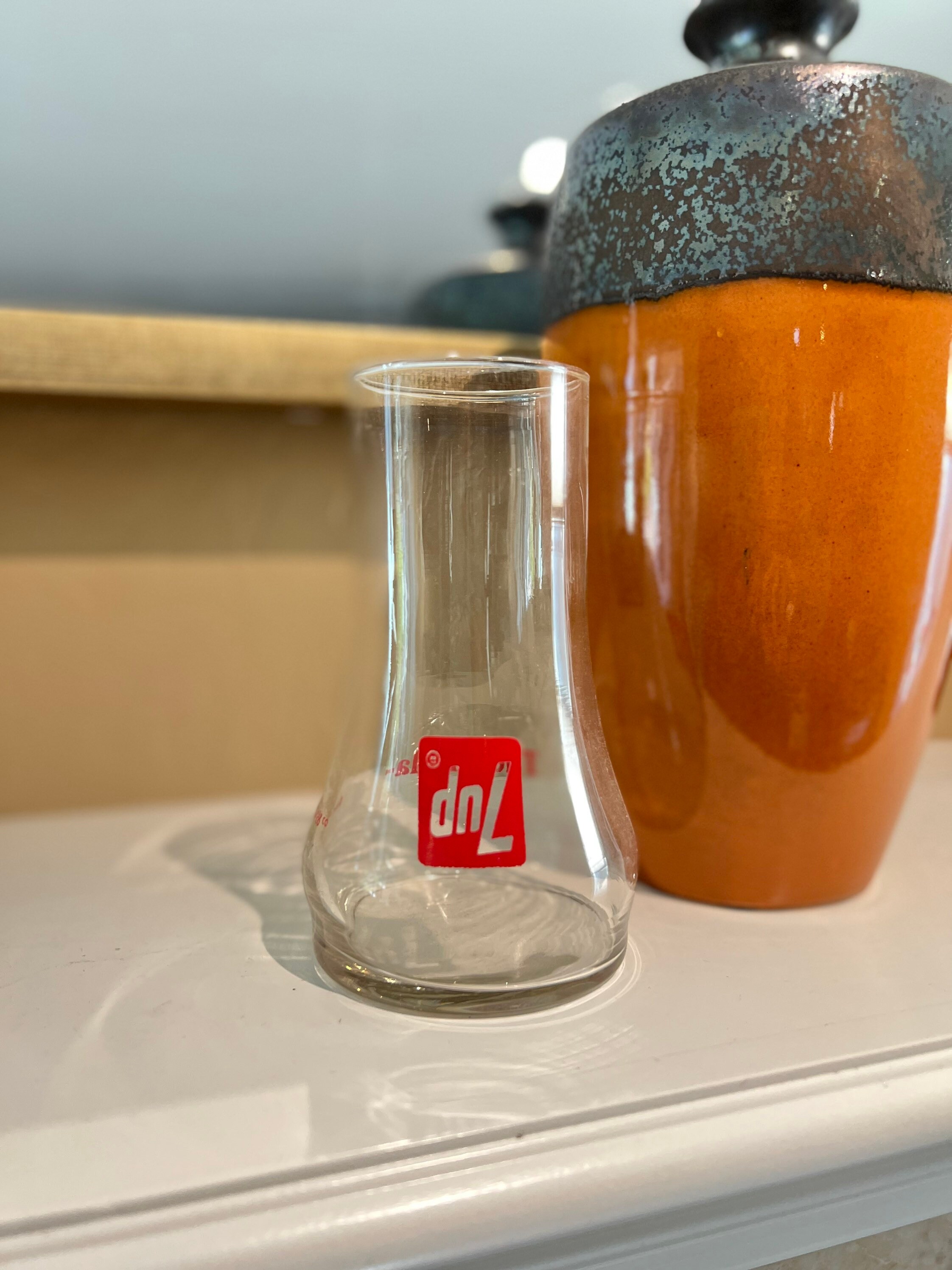 Vintage Upside Down 7-up Glass - Etsy