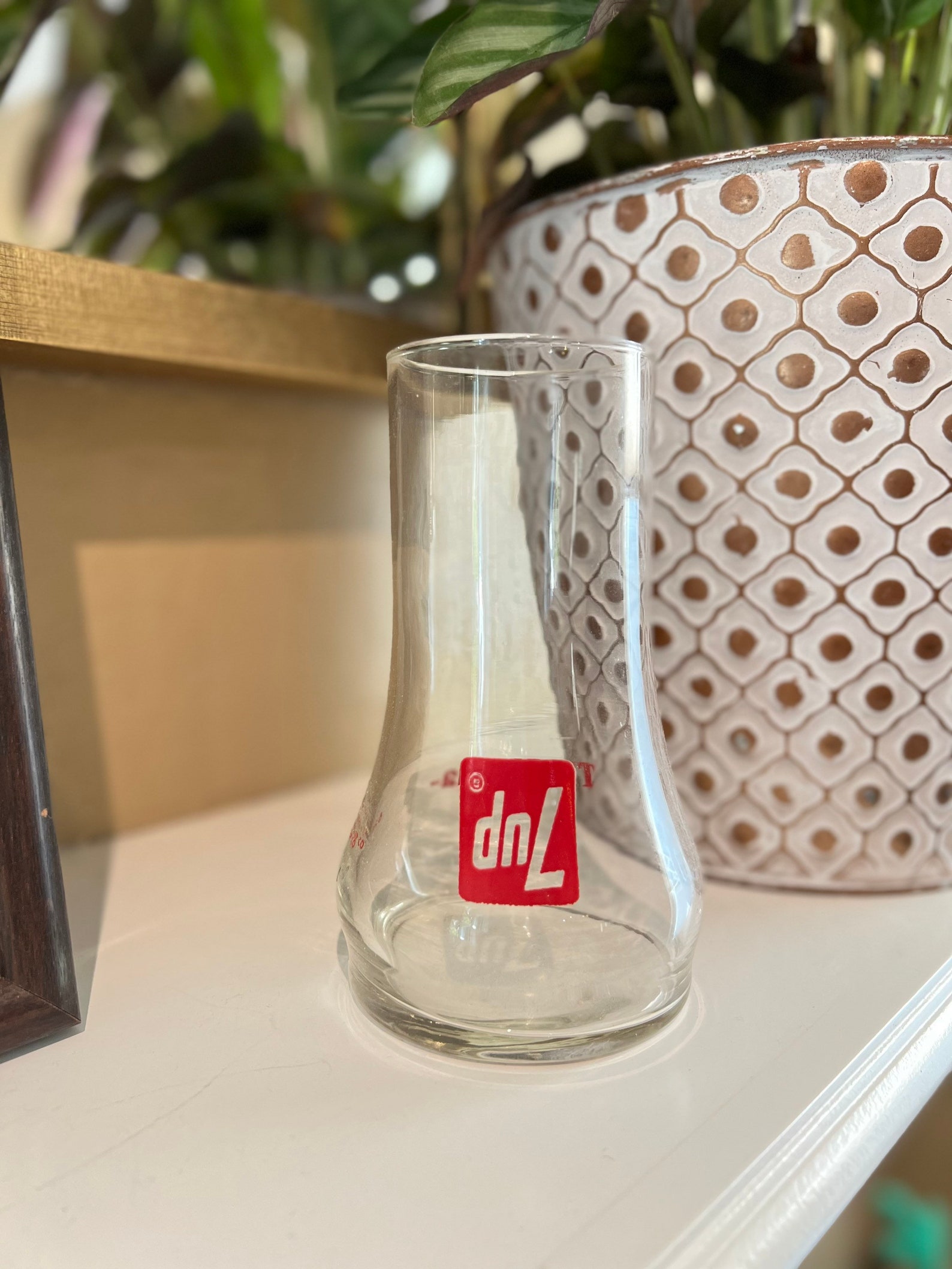 Vintage Upside Down 7-up Glass - Etsy
