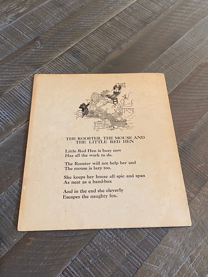 The Rooster, the Mouse and the Little Red Hen **FREE SHIPPING** - Etsy