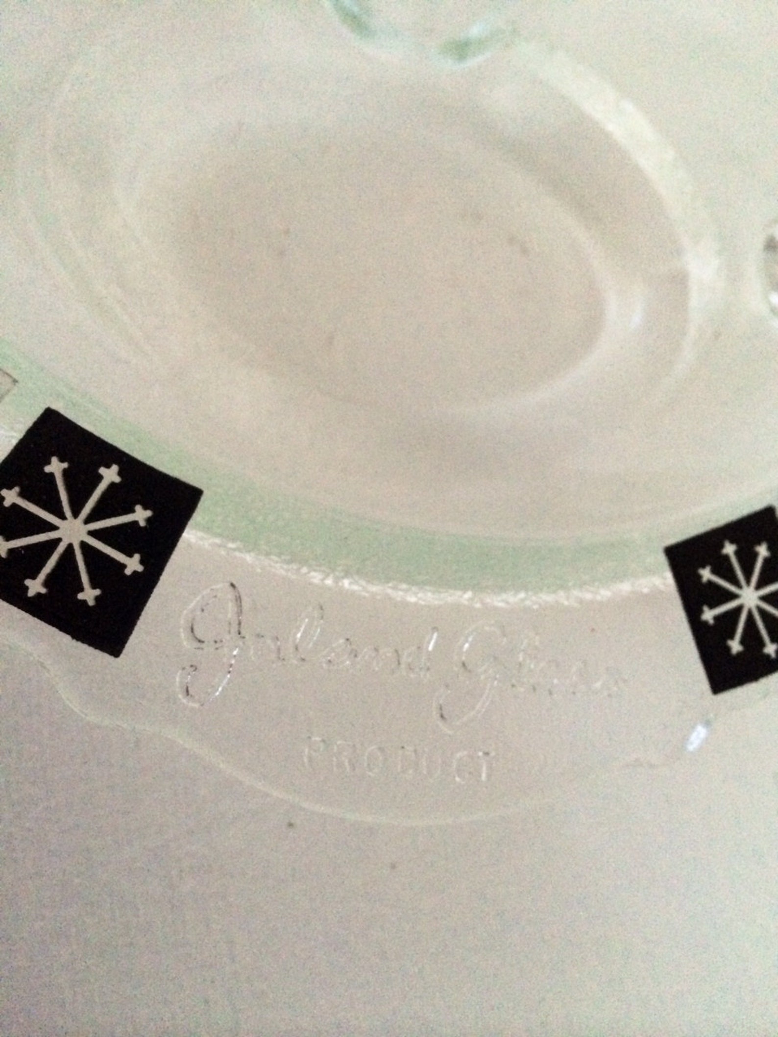 Inland Glass Atomic Snowflake Serving Platter - Etsy