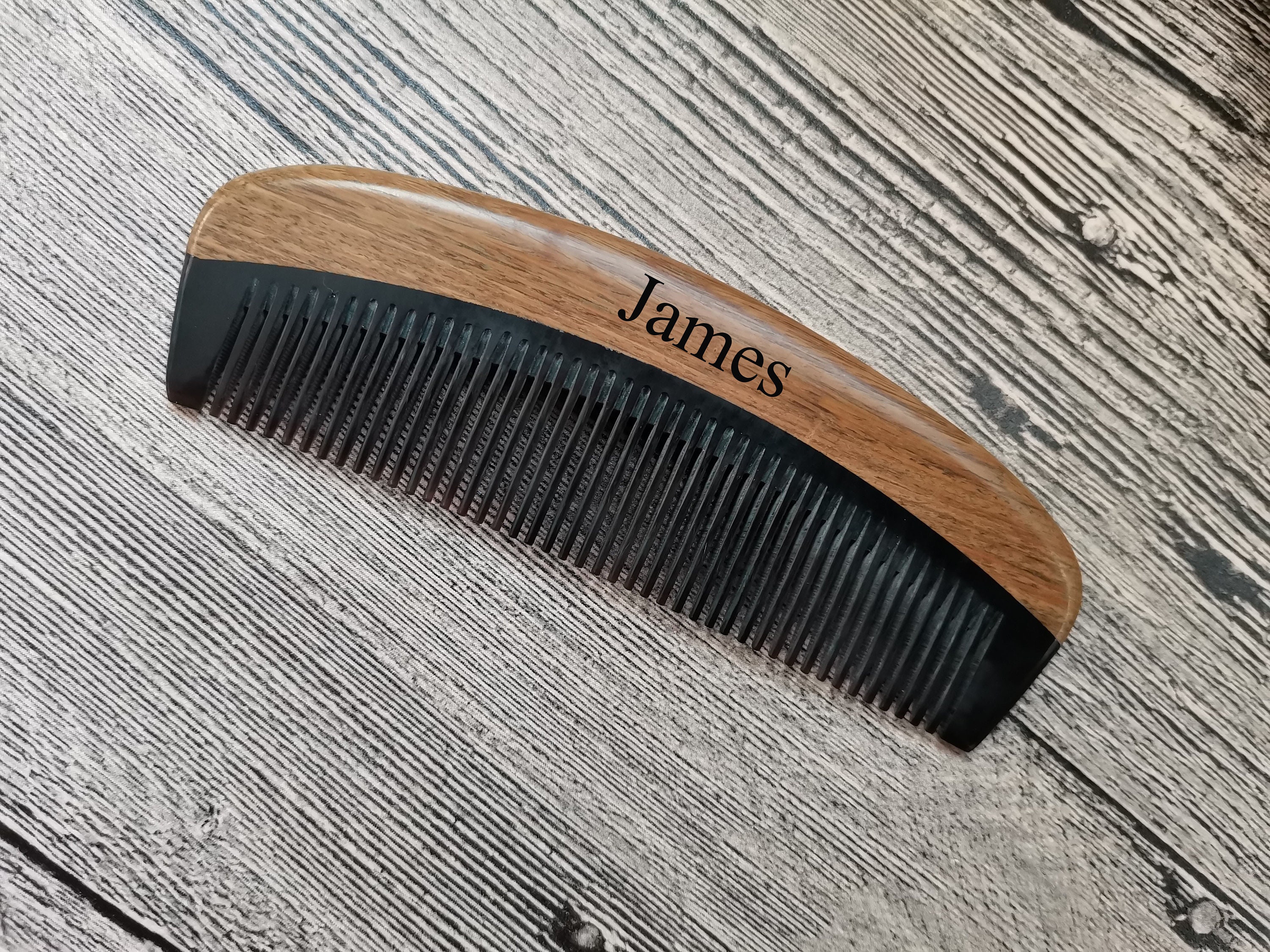 Personalized Comb,natural Horn Comb,engraved Comb,custom Wooden Comb ...
