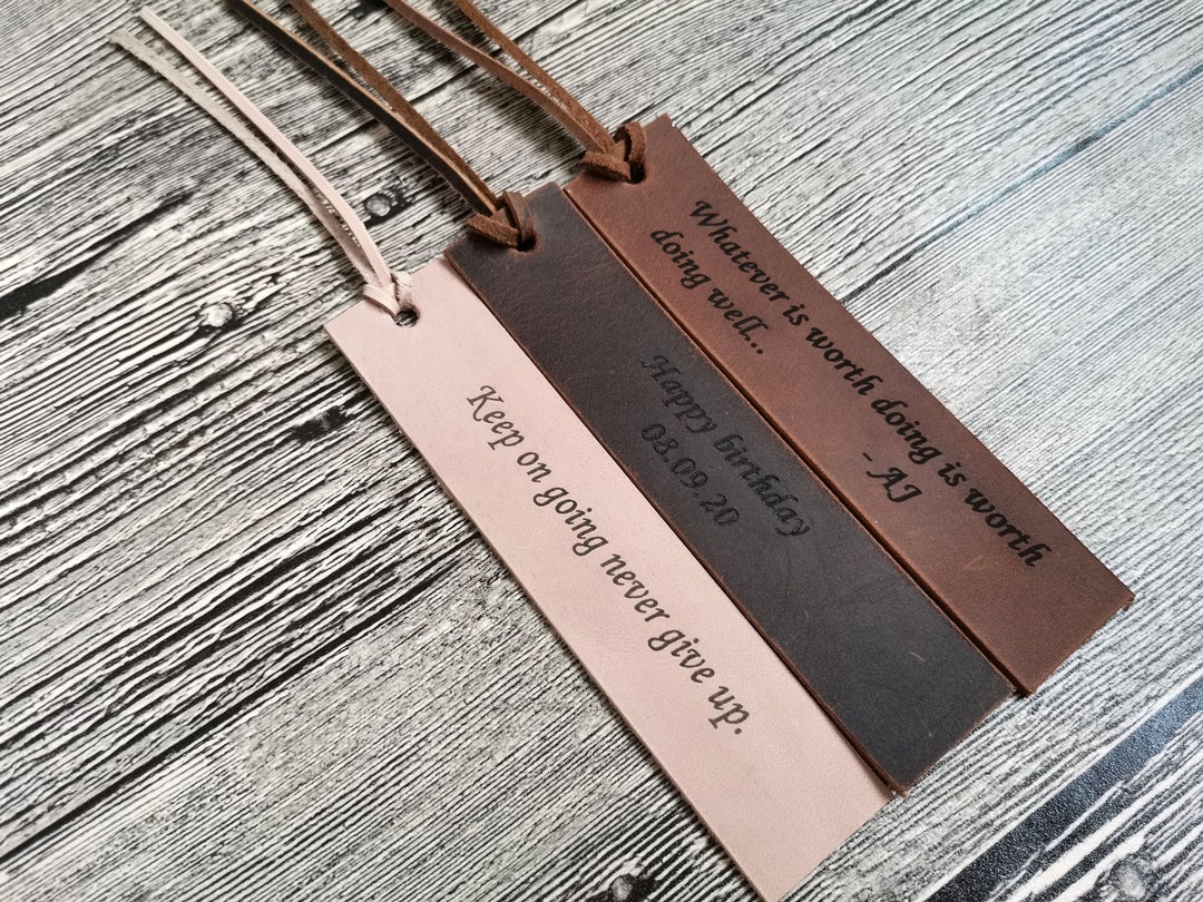 Personalized Leather Bookmark,leather Bookmark,gift for Book Lovers ...