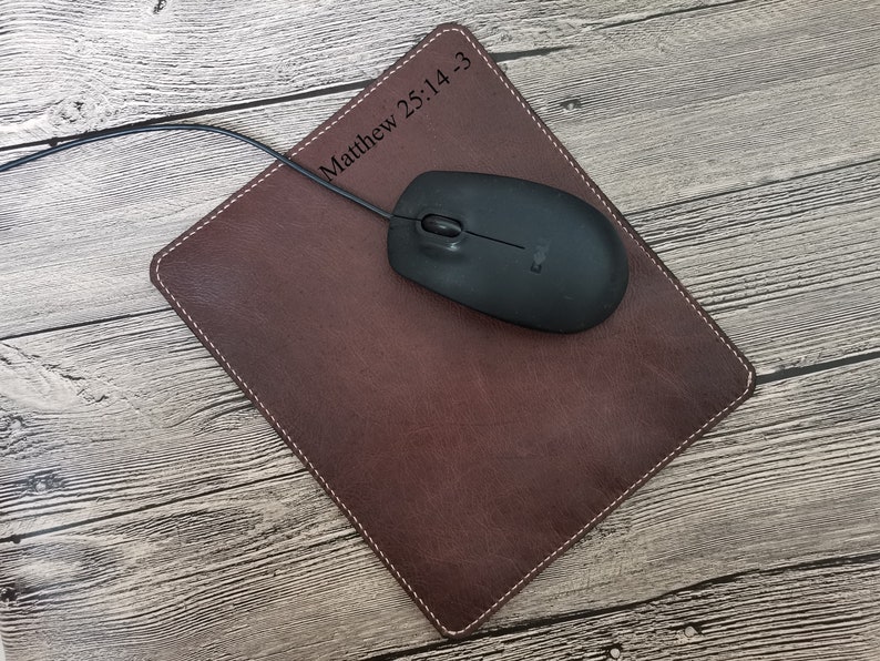 Double Sided Leather Mouse Padpersonalized Leather Mouse - Etsy