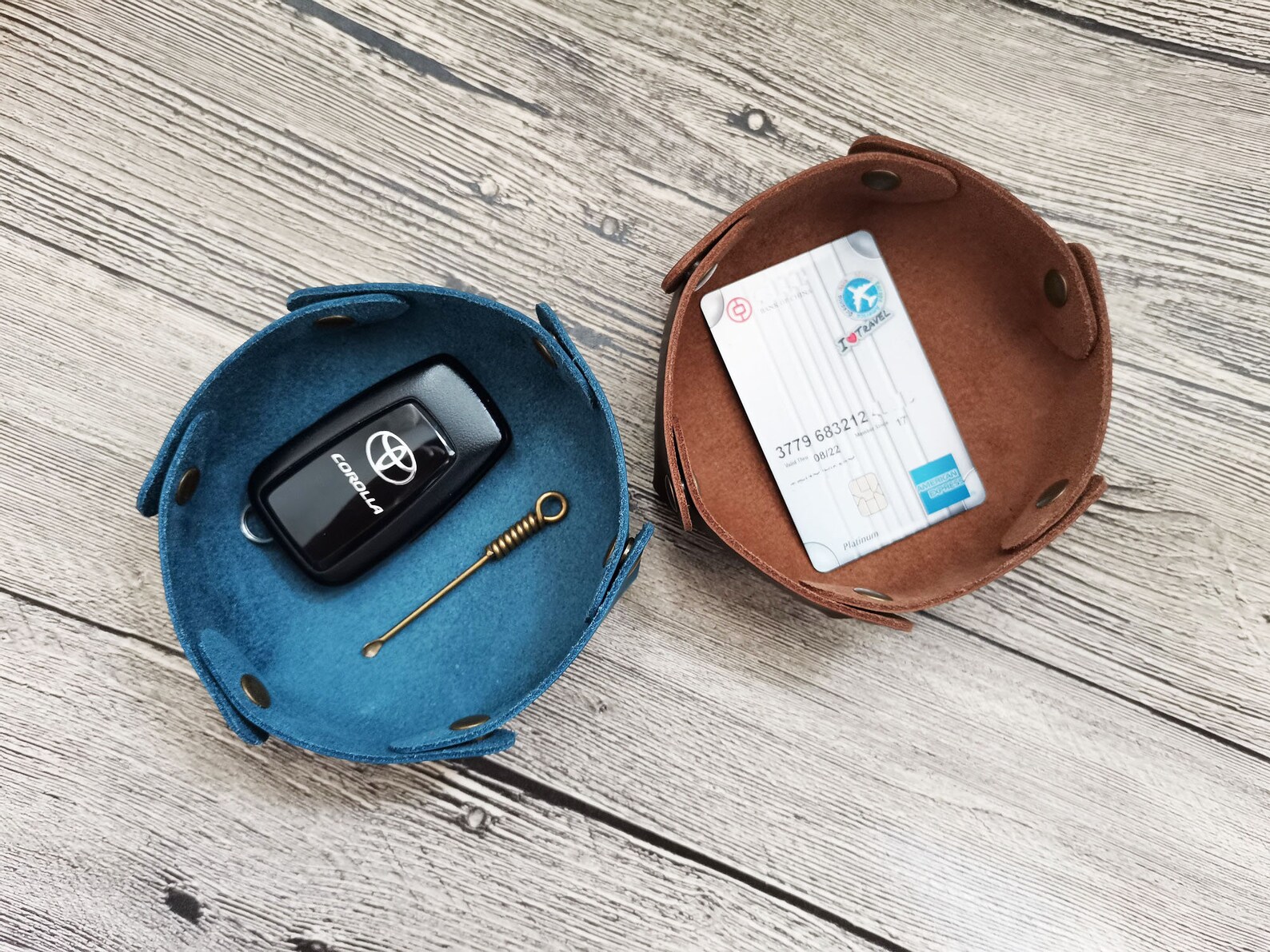 Leather Catch All Personalized Leather Tray Custom Engraved Leather ...