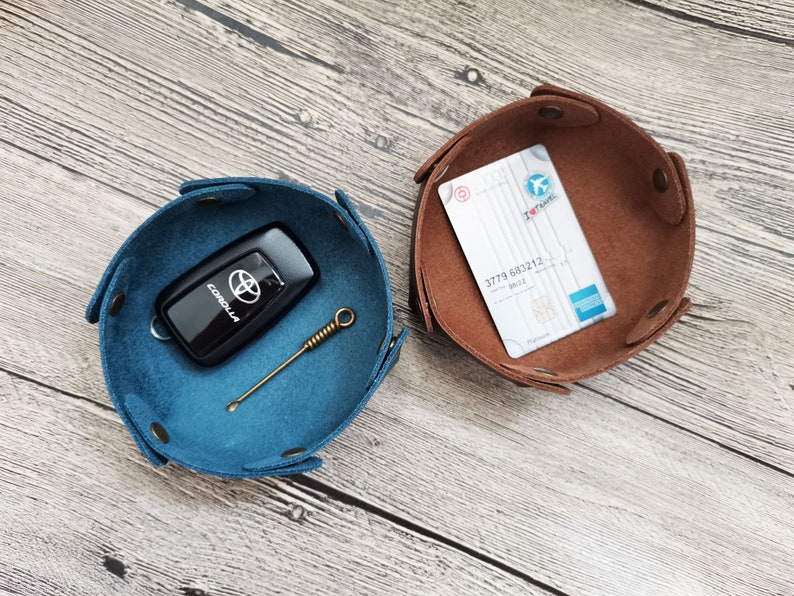 Leather Catch All Personalized Leather Tray Custom Engraved Leather ...