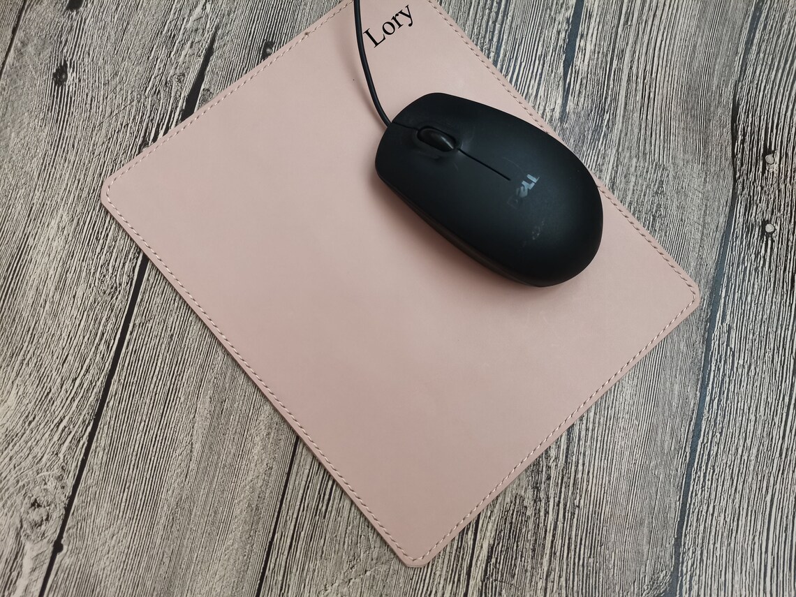 Double Sided Leather Mouse Padpersonalized Leather Mouse | Etsy
