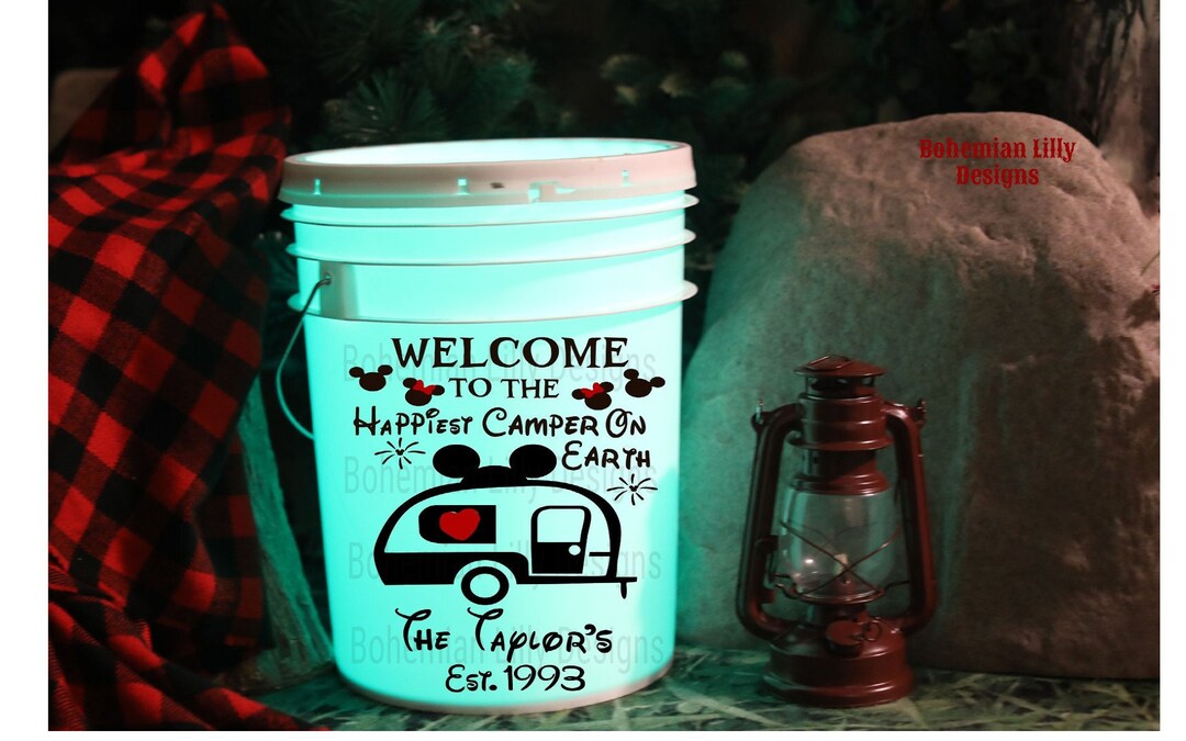 Camping Bucket Decal ~ Disney Inspired Vinyl Sticker ~ Welcome to the ...