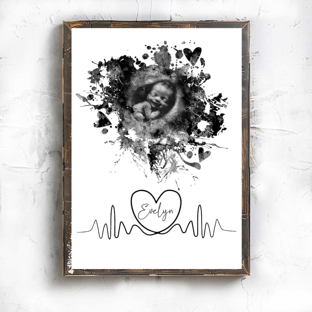 Personalized Baby Ultrasound Custom Painting From Photo Watercolor ...