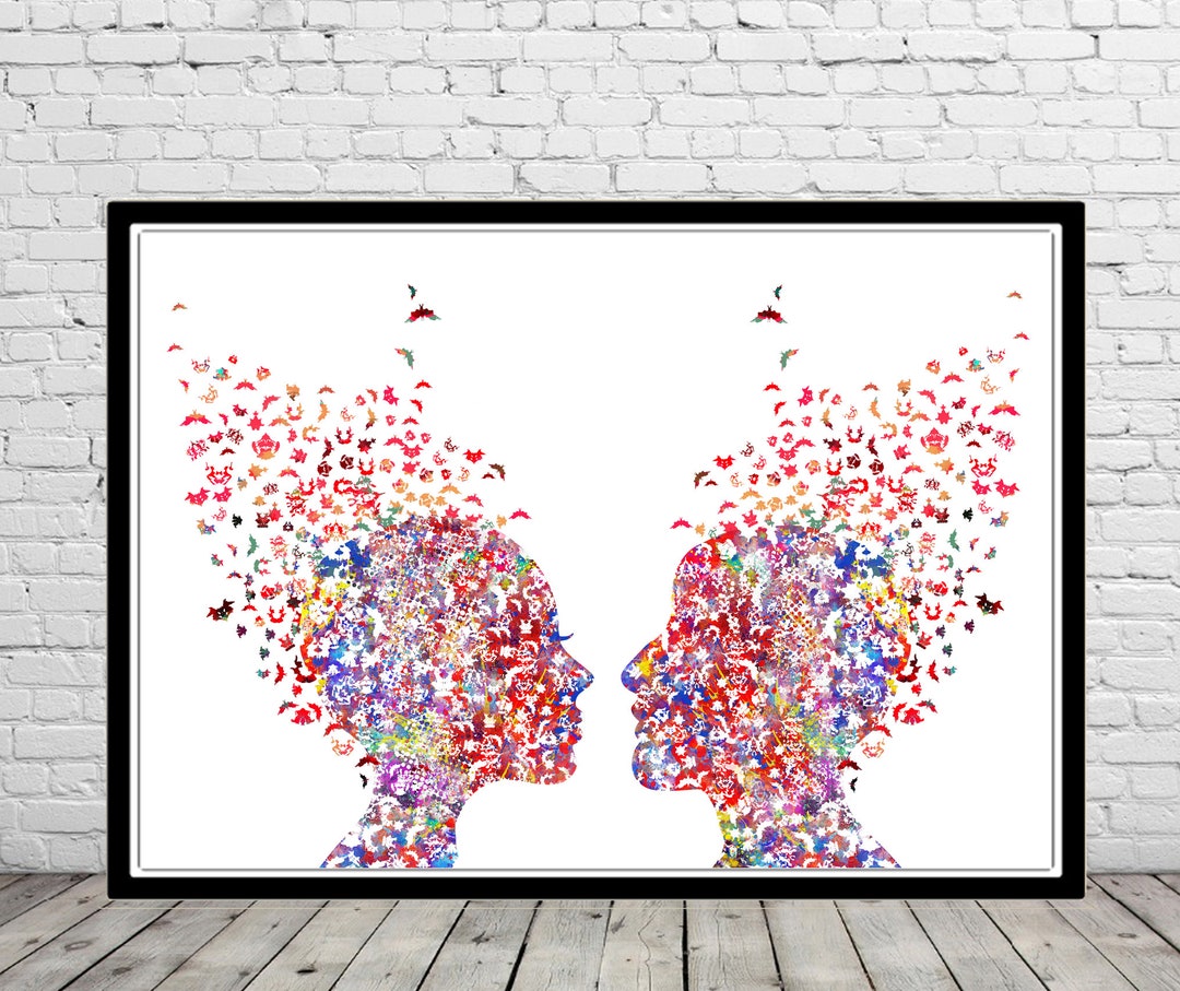 Mind and Psychology Rorschach Watercolor Print Rorschach Card Human ...