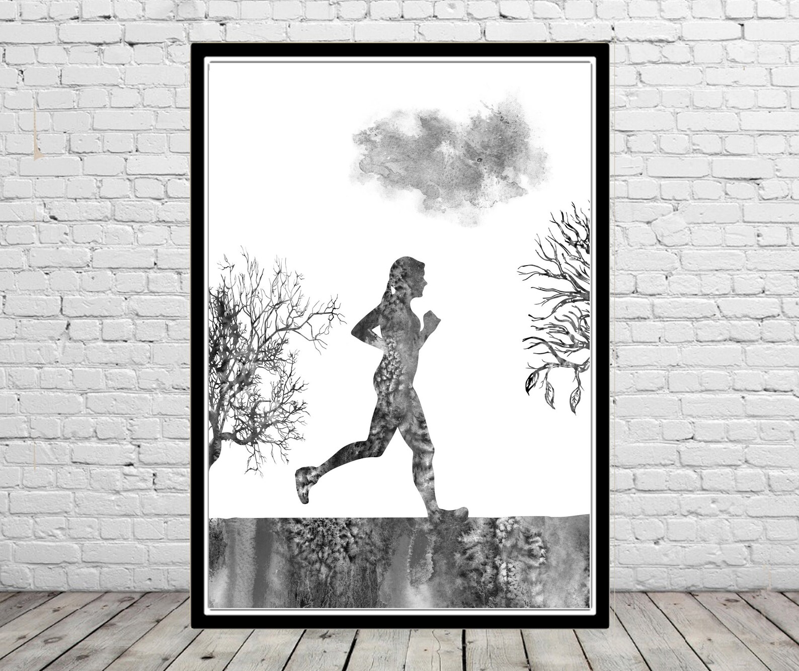 Running woman running sport woman sport running | Etsy