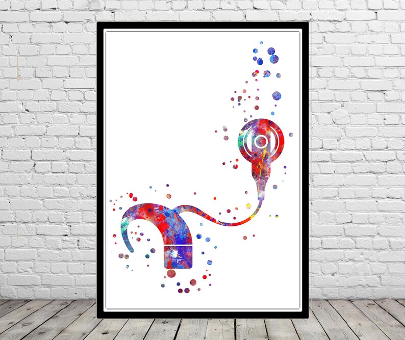 Cochlear Implant Hearing Device Hearing Aid Watercolor | Etsy