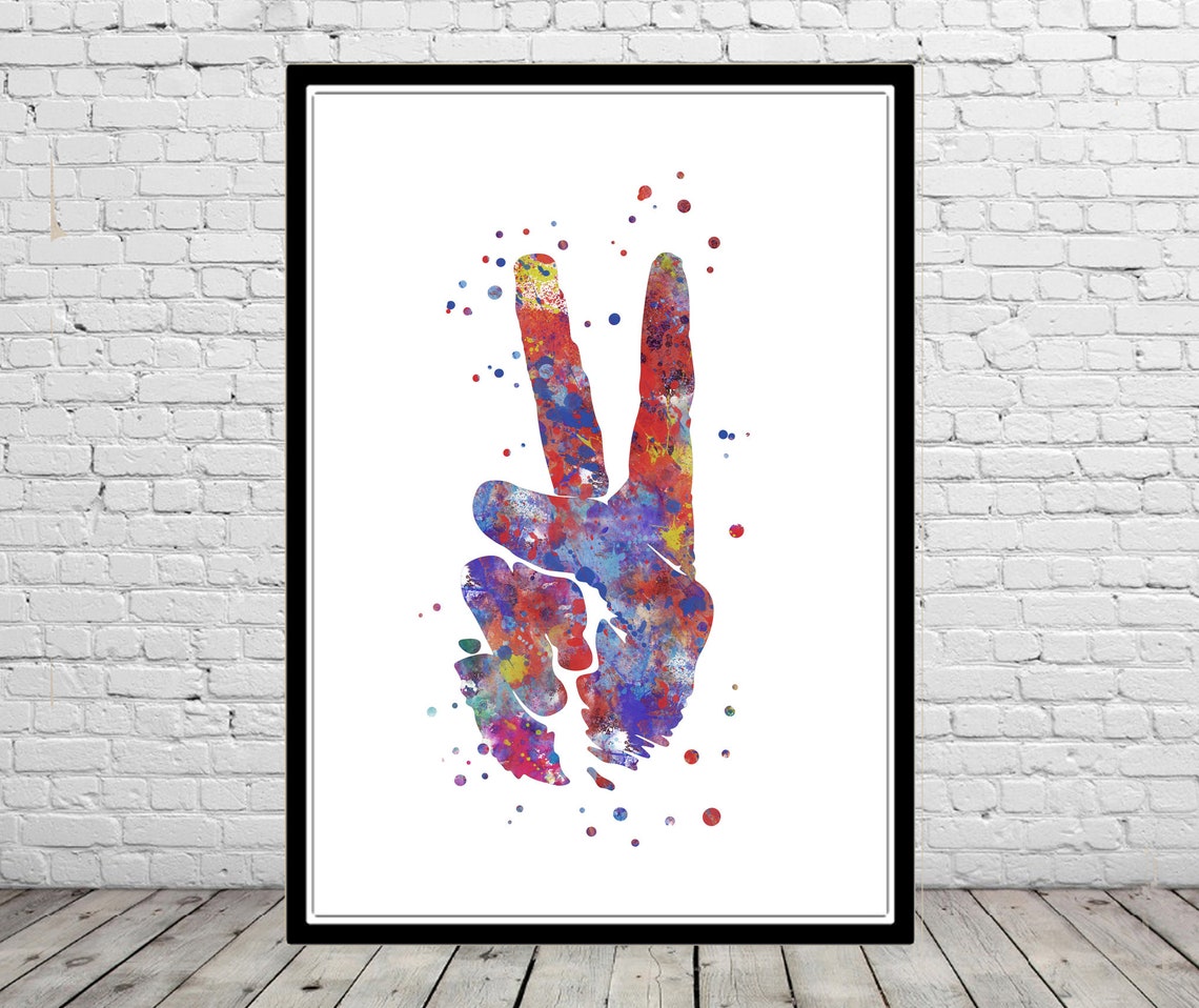 Symbol Peace ASL Sign Language Peace Hand Peace Peace | Etsy